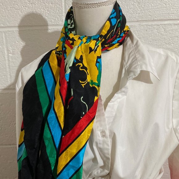 David Hayes | Accessories | Vintage Black Blue Yellow And Green David ...